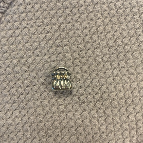 Pandora | Jewelry | Pandora Purse Charm Silver With Gold Accent Bow ...